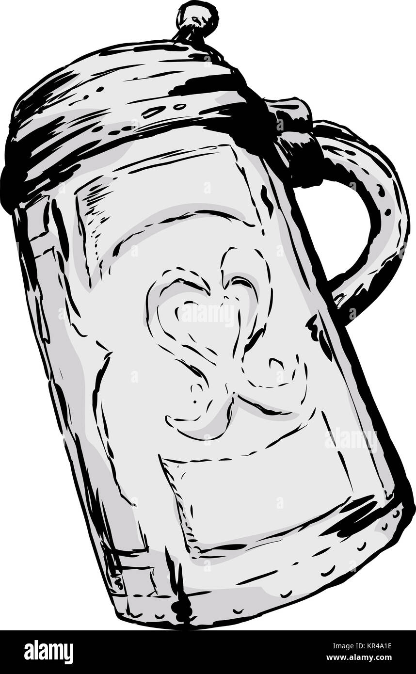 Antique German Tankard Drawing Stock Photo - Alamy