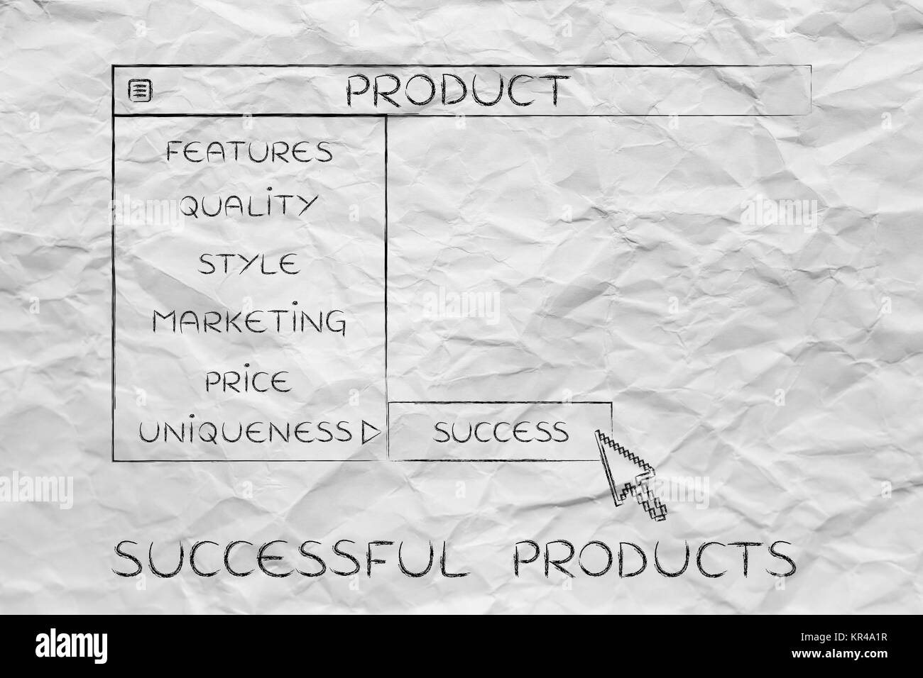 Product dropdown menu, select Success Stock Photo - Alamy