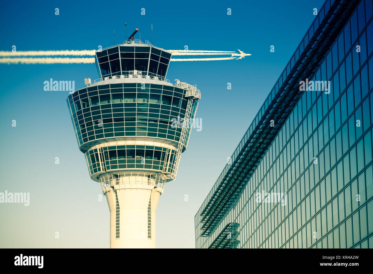 Flights management air control tower passenger terminal and flying ...