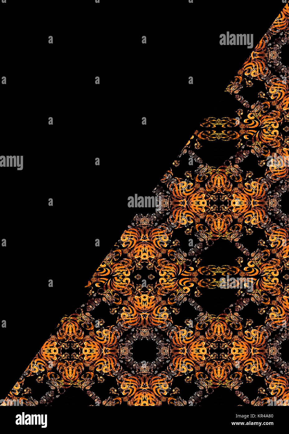 Black Background with Decorated Borders Stock Photo - Alamy