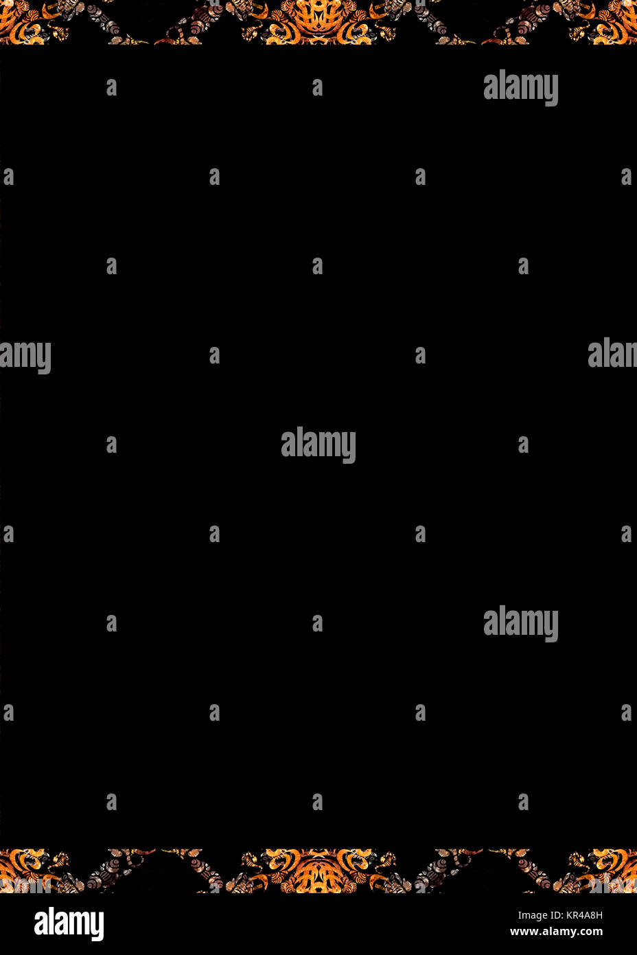 Black Background with Decorated Borders Stock Photo - Alamy