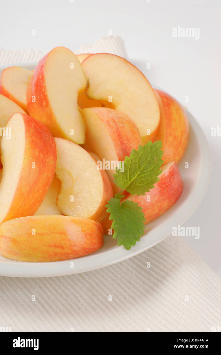 fresh sliced apple Stock Photo - Alamy