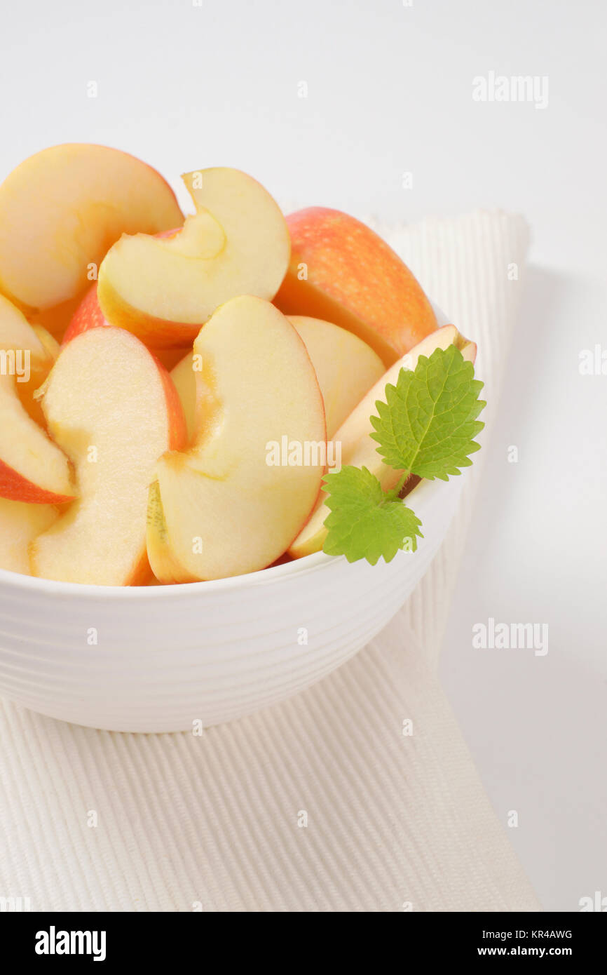 fresh sliced apple Stock Photo - Alamy