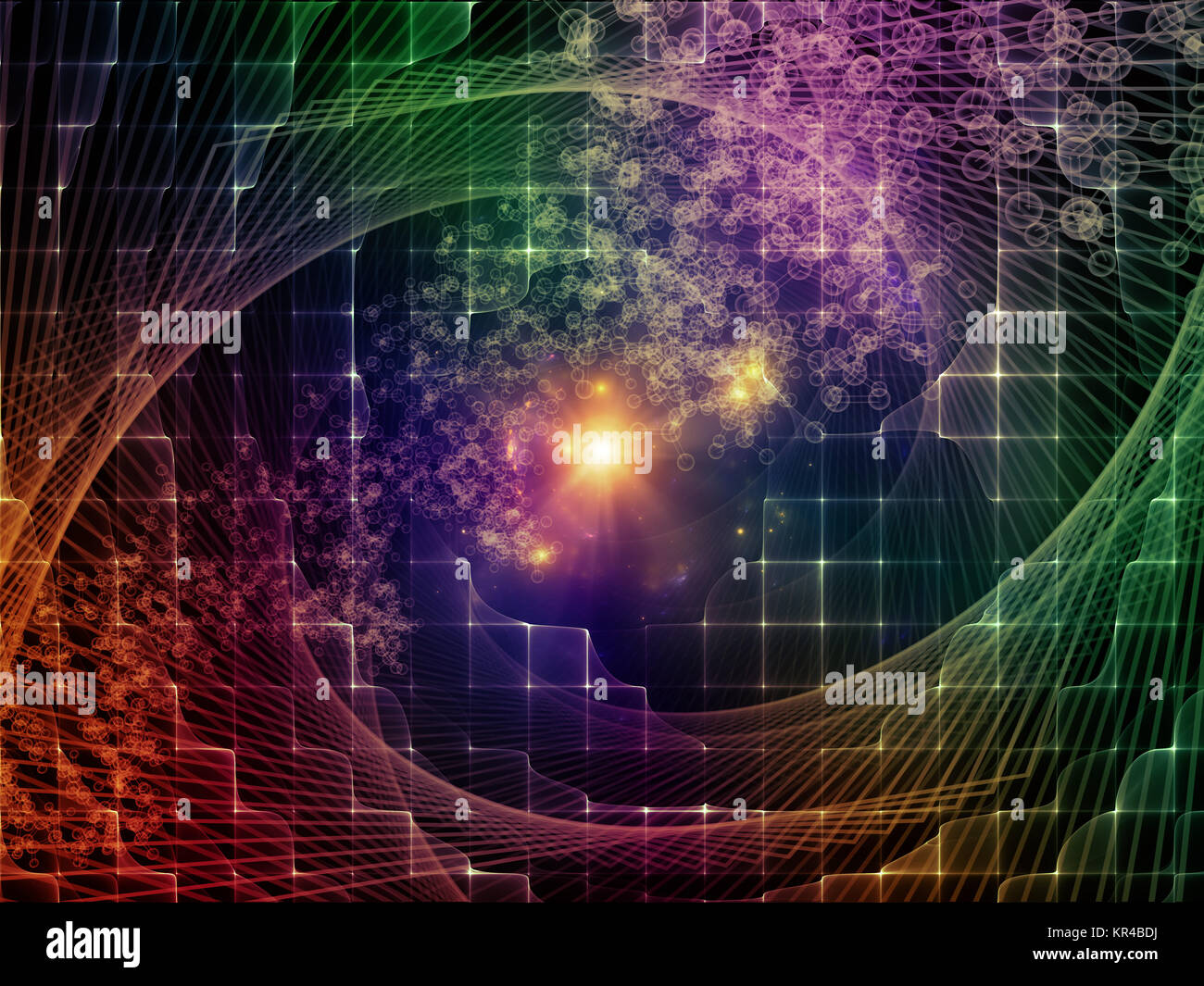 Unfolding of Molecular Grid Stock Photo - Alamy