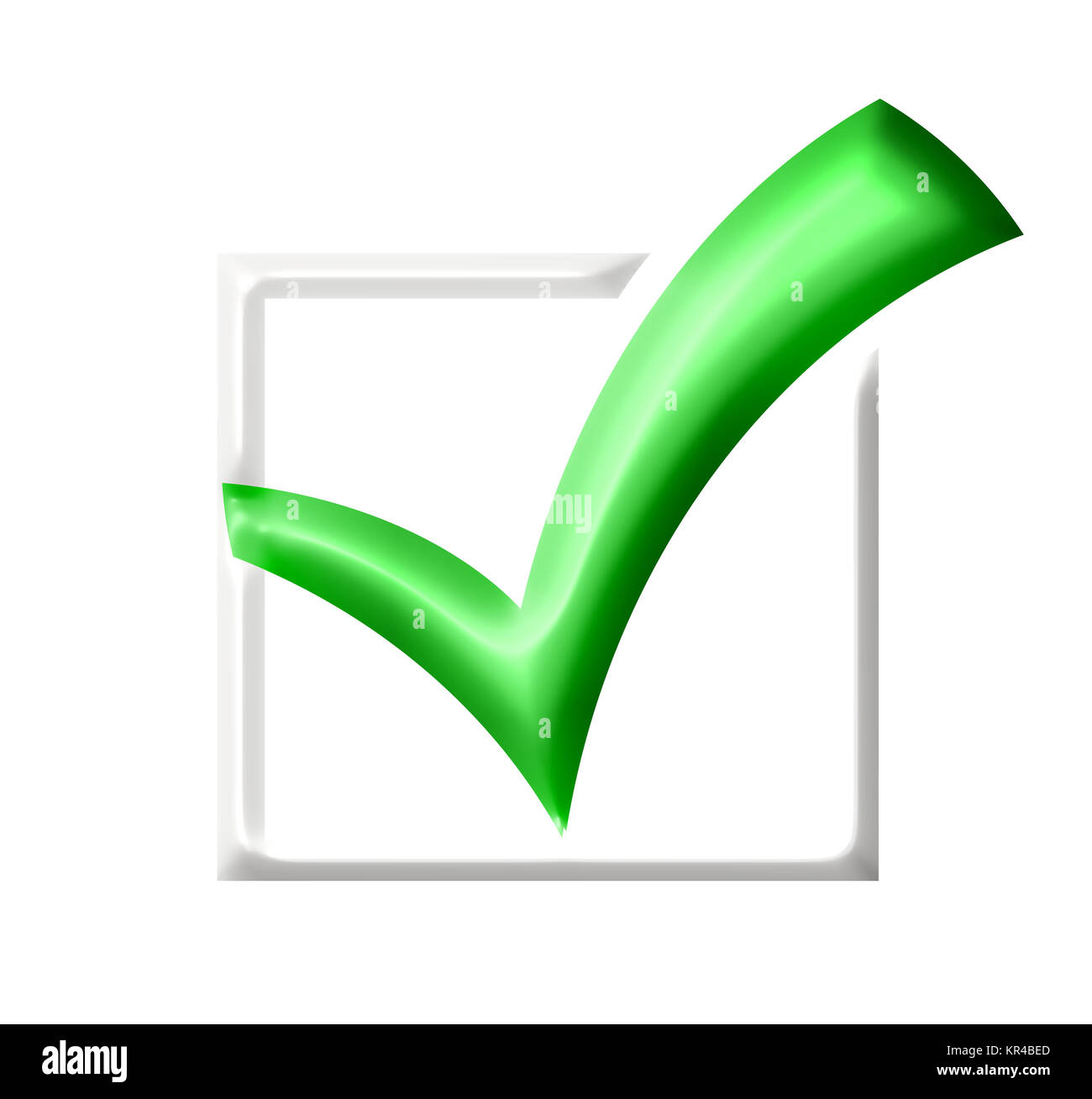 check mark green isolated design 3d render Stock Photo - Alamy