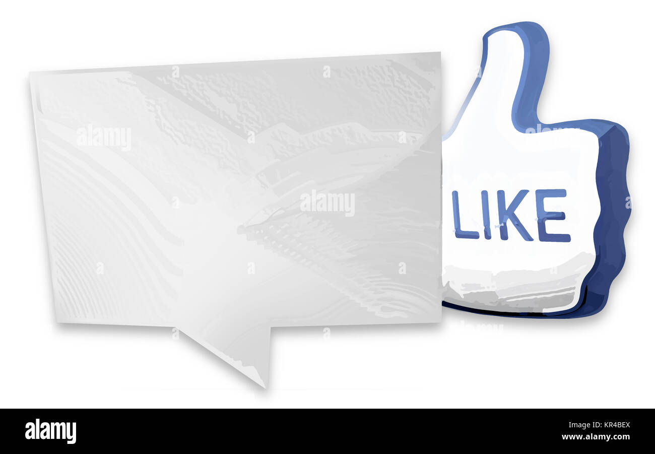 big thumb like icon 3D render Stock Photo - Alamy