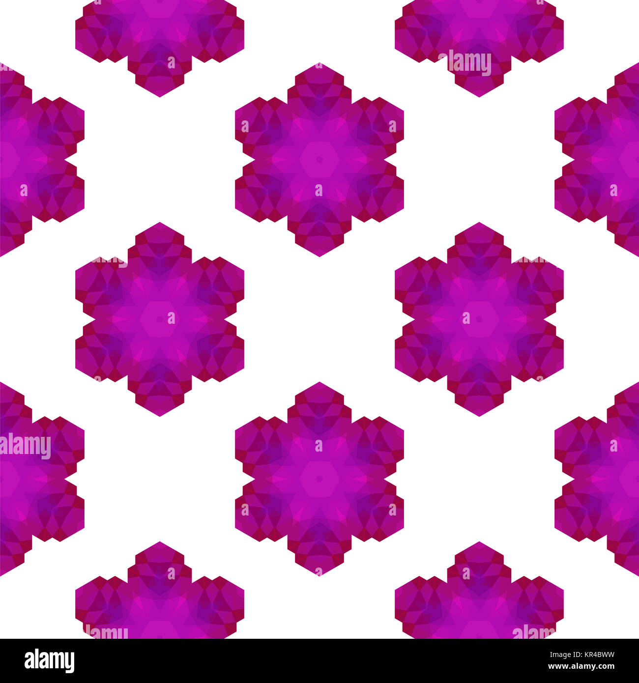 Seamless Pink Snowflake Pattern Stock Photo - Alamy