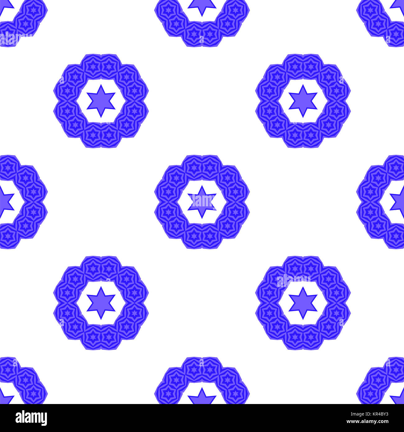 Blue David Star Seamless Background Stock Photo - Alamy
