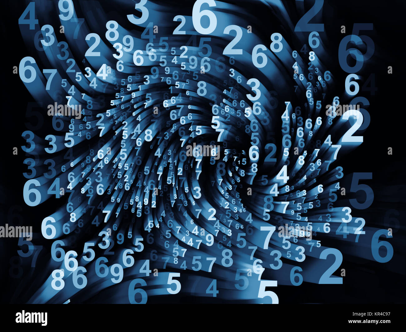 Virtual Moving Digits Stock Photo - Alamy