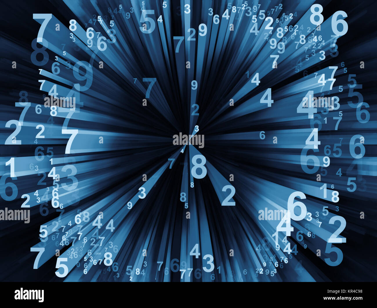 Virtual Moving Digits Stock Photo - Alamy