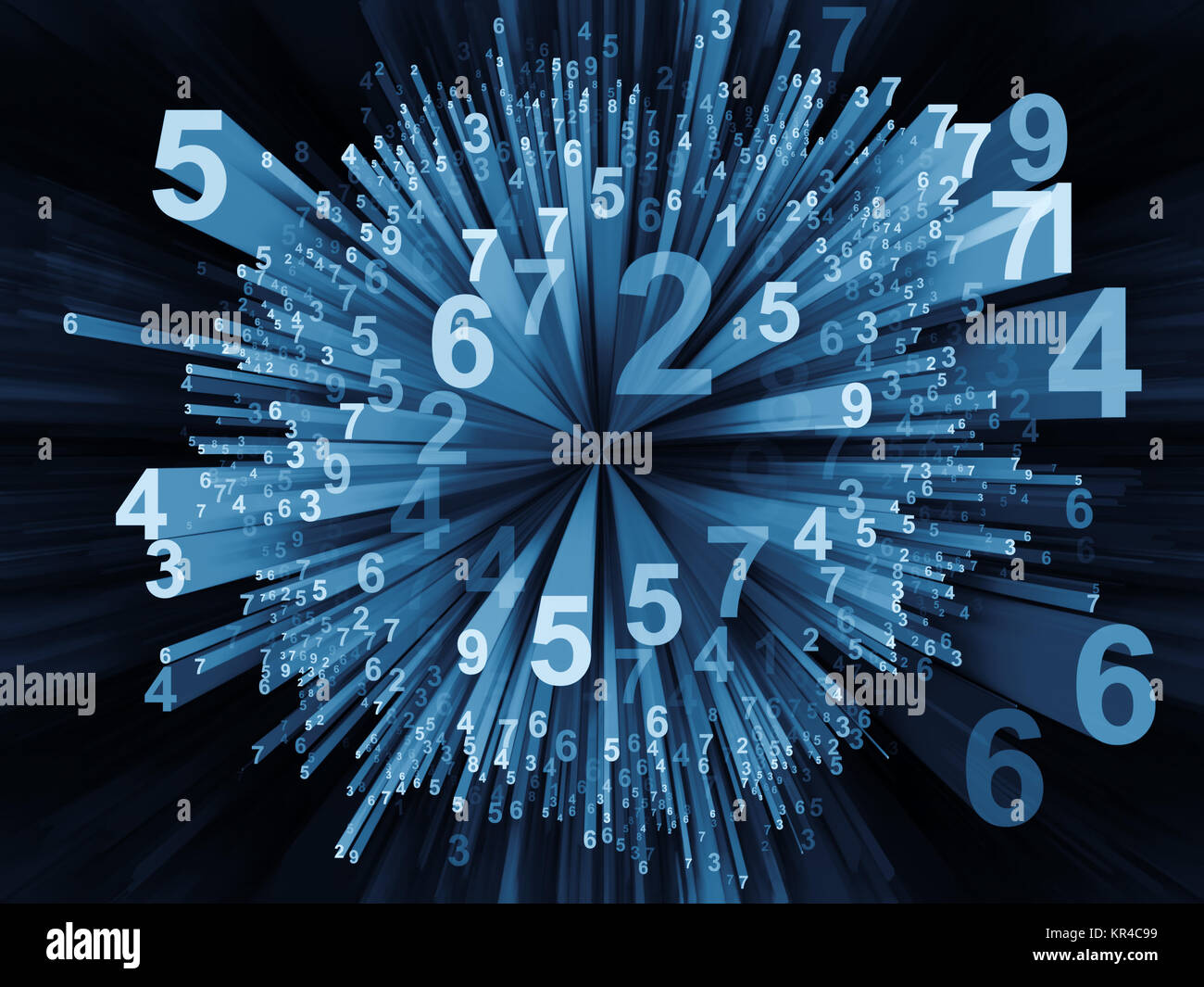 Computing Moving Digits Stock Photo - Alamy