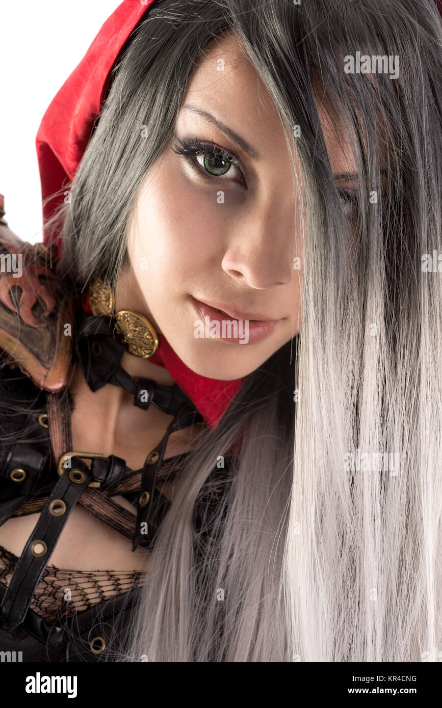 Dark Red Riding hood Stock Photo - Alamy