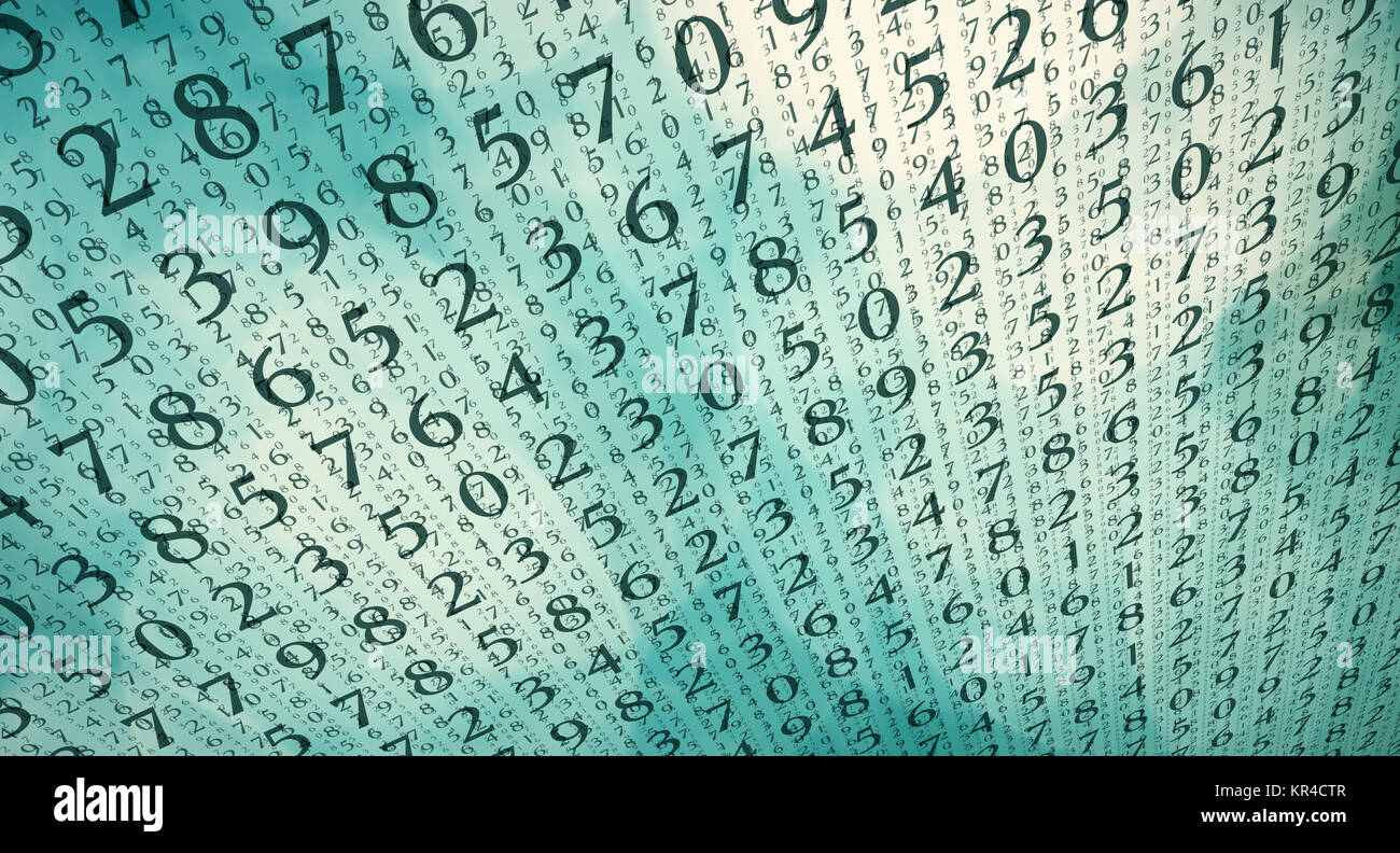 Numbers tech symbol, data scientist job Stock Photo - Alamy