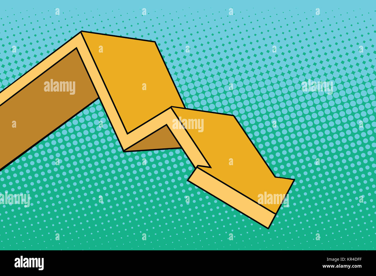 Chart arrow course Stock Photo - Alamy