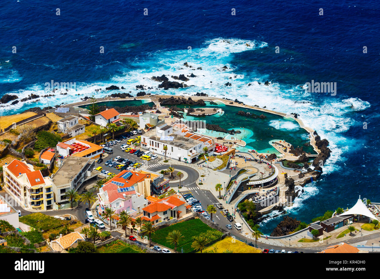 Aerial view of a village Stock Photo - Alamy