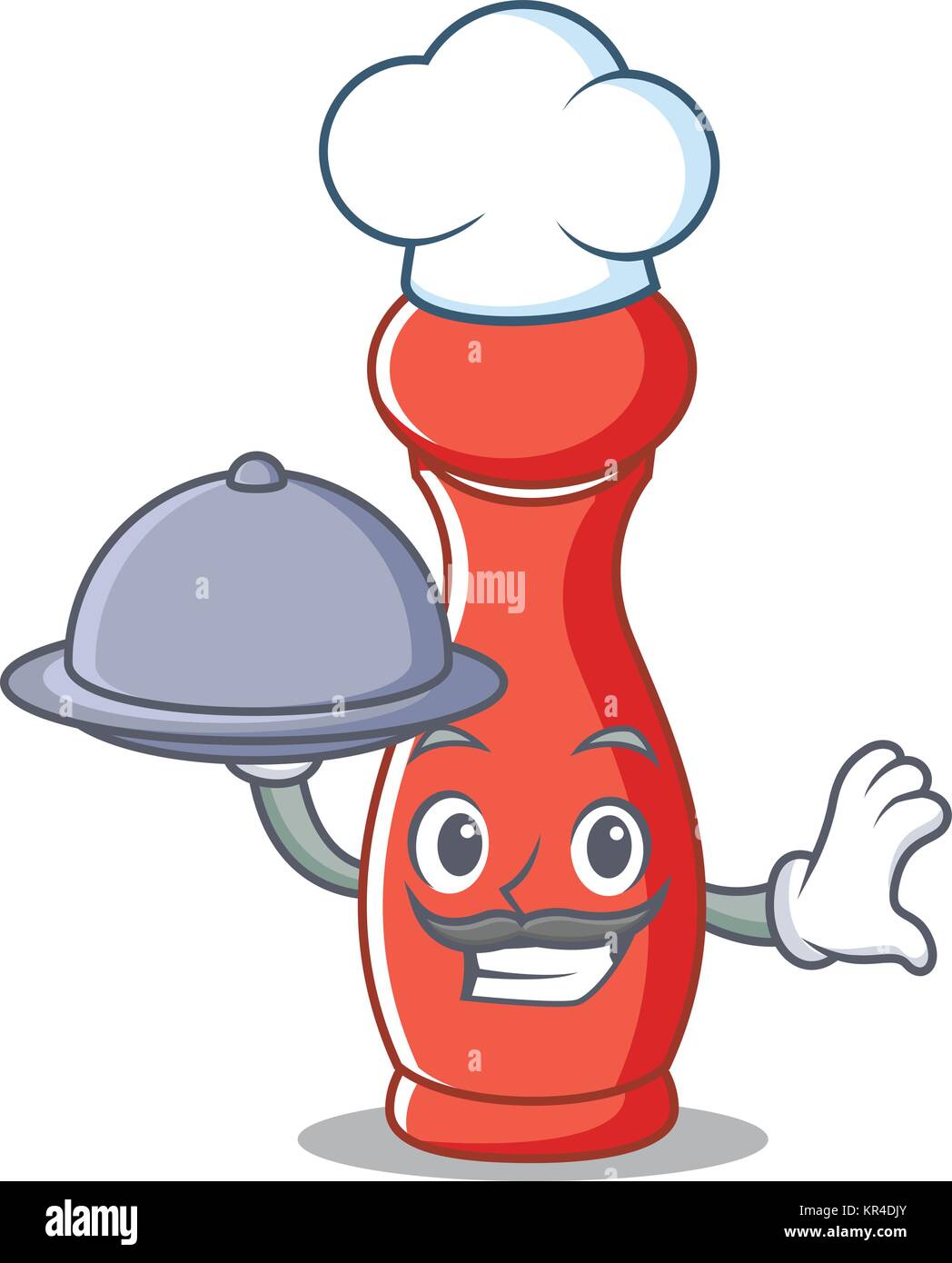 Chef with food pepper mill character cartoon Stock Vector Image & Art ...