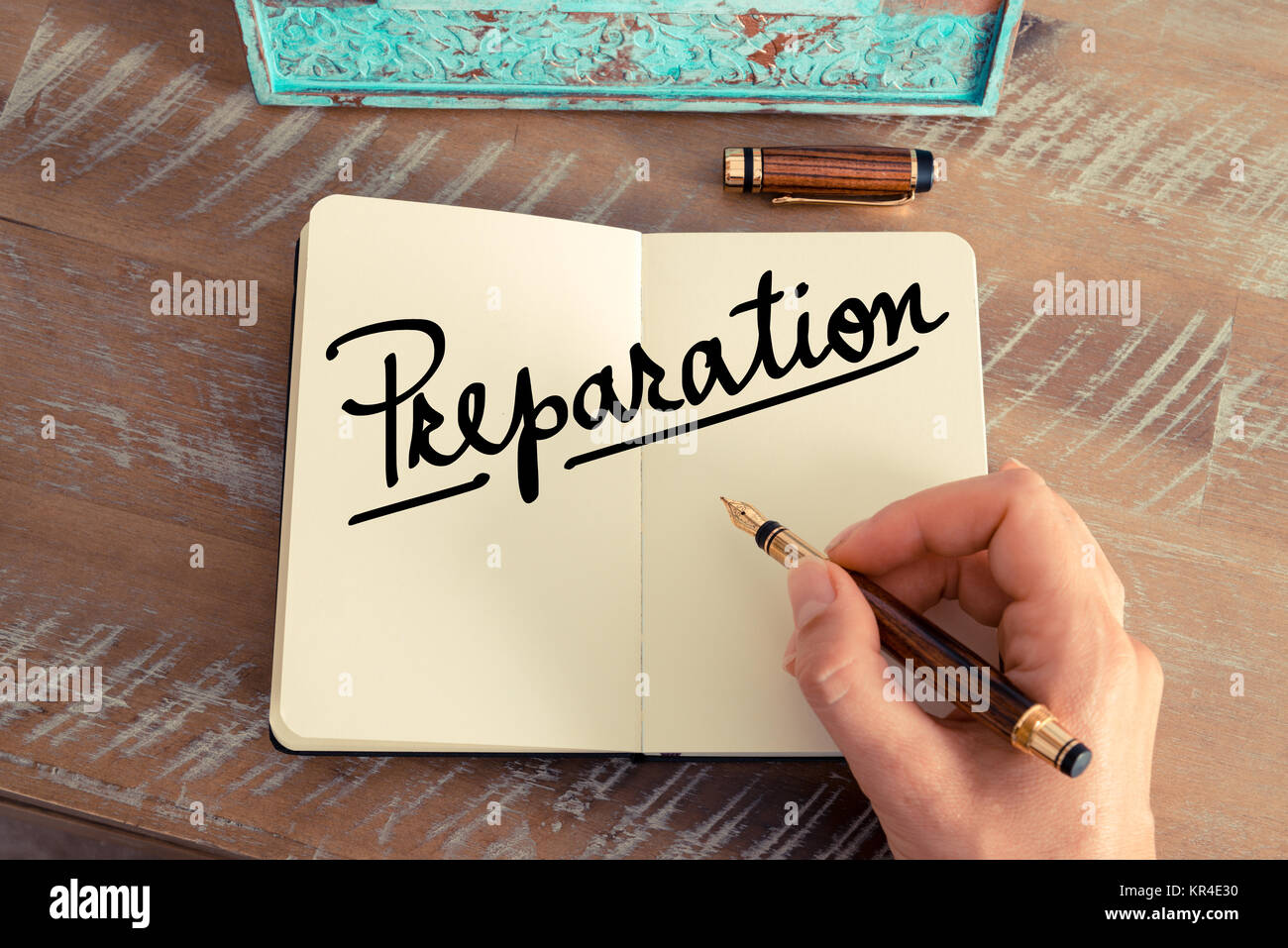 Handwritten text Preparation Stock Photo - Alamy