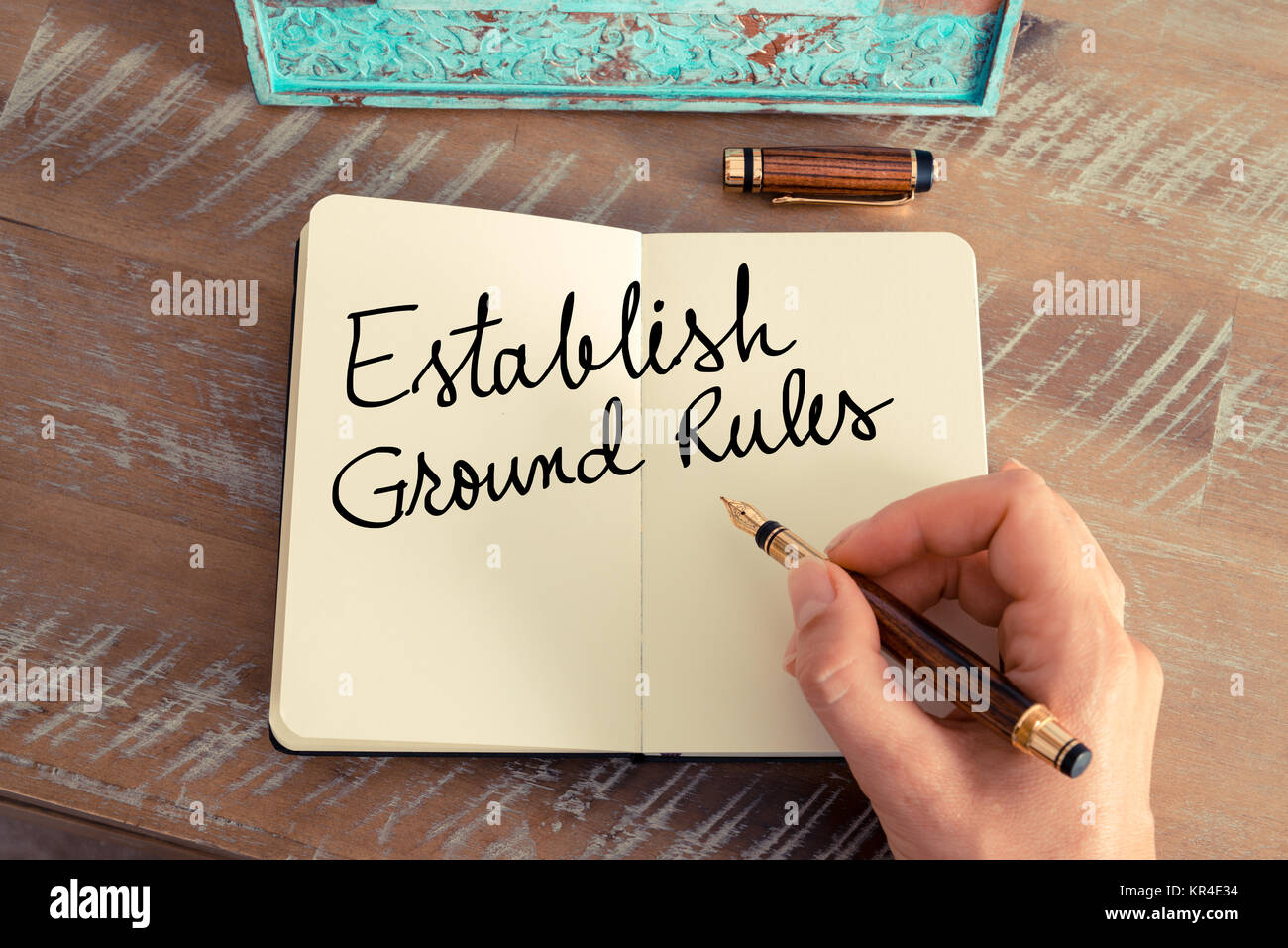 Handwritten text Establish Ground Rules Stock Photo - Alamy