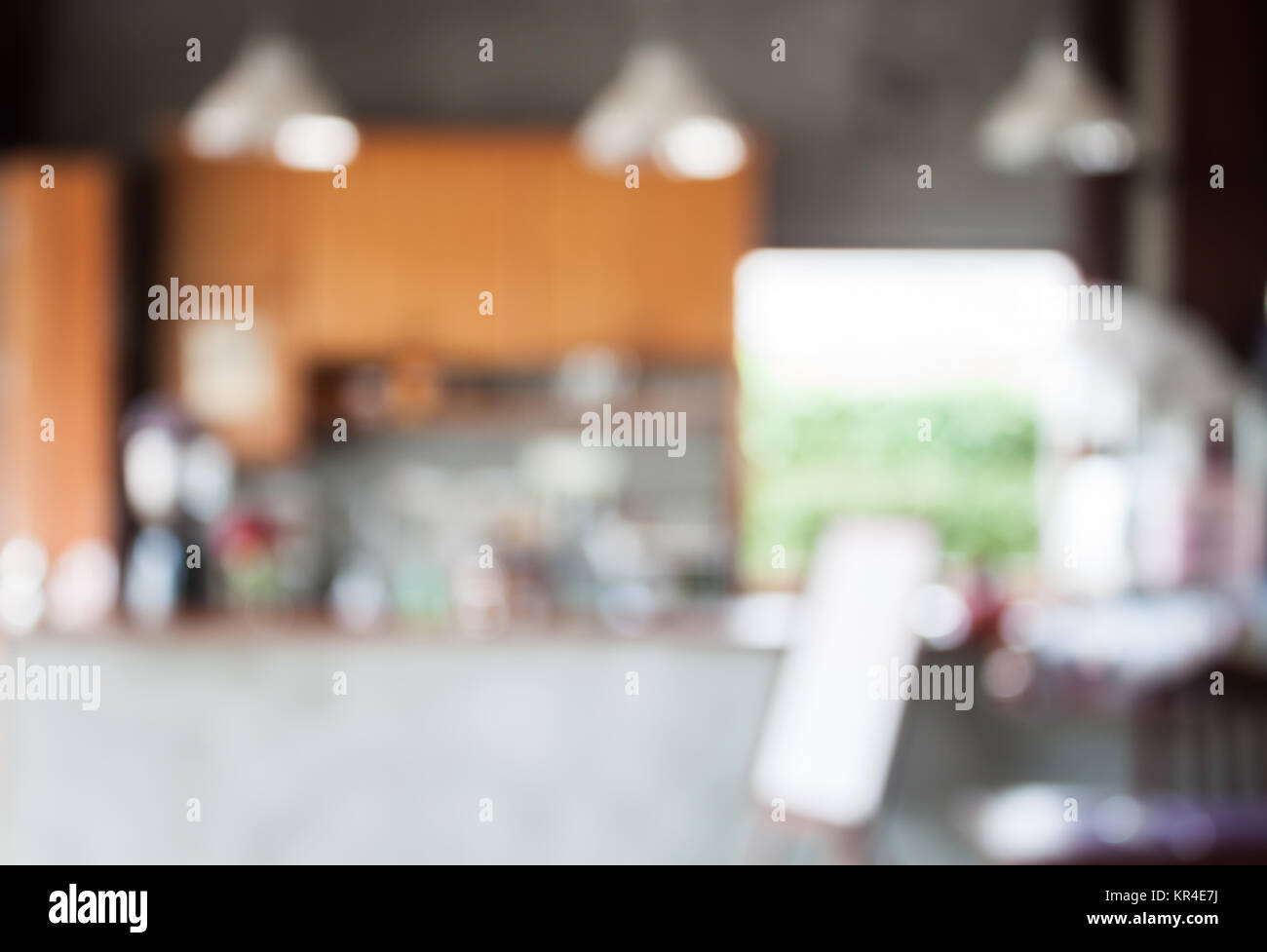 Abstract blur coffee shop background Stock Photo - Alamy