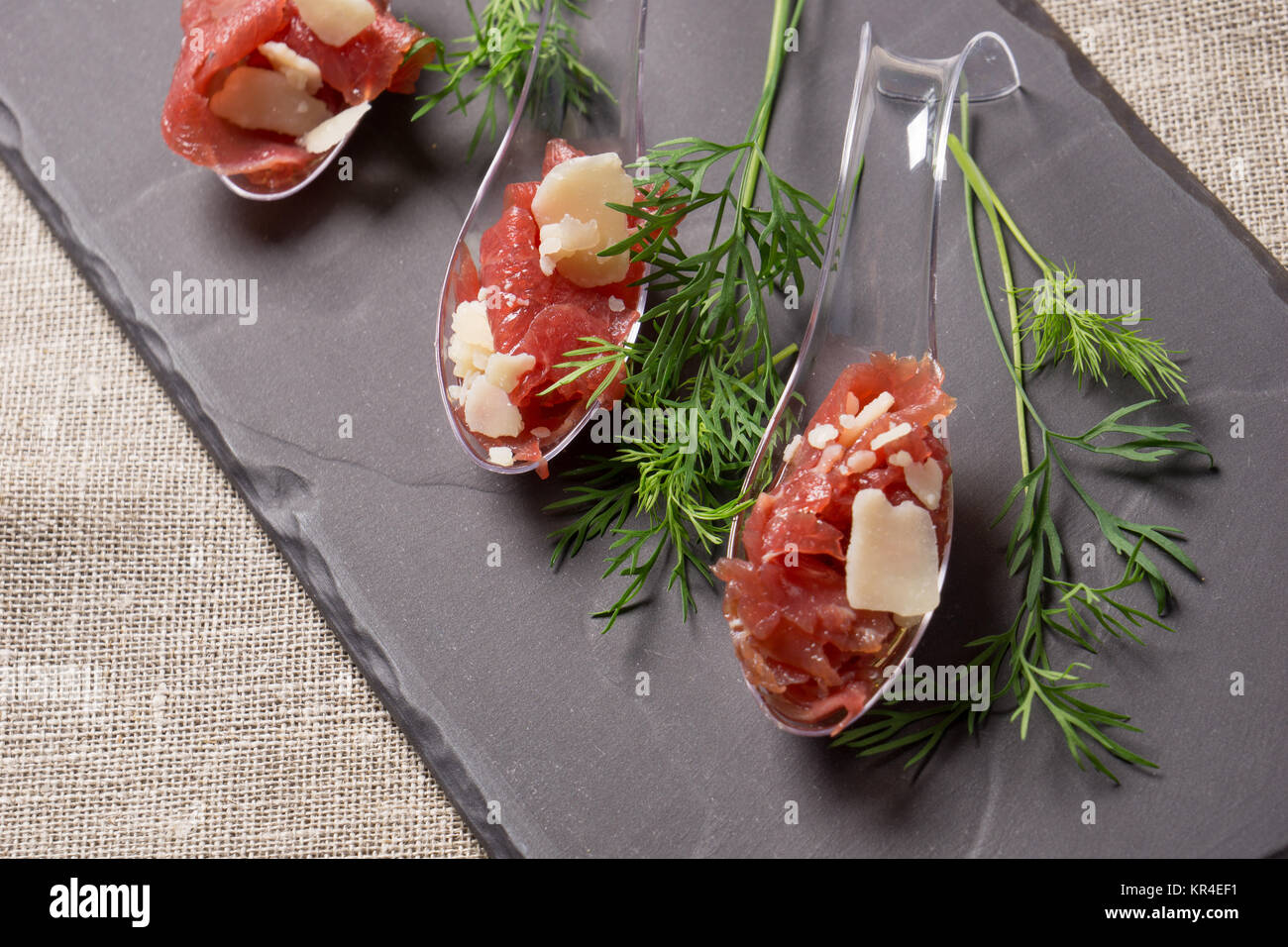 appetizer with meat Stock Photo - Alamy