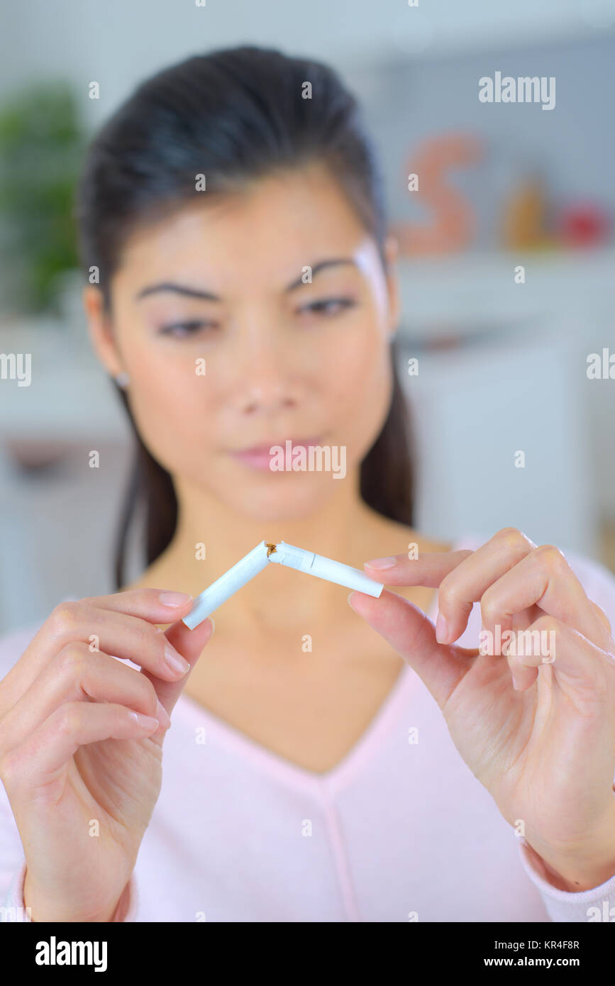 Determined to quit smoking Stock Photo - Alamy