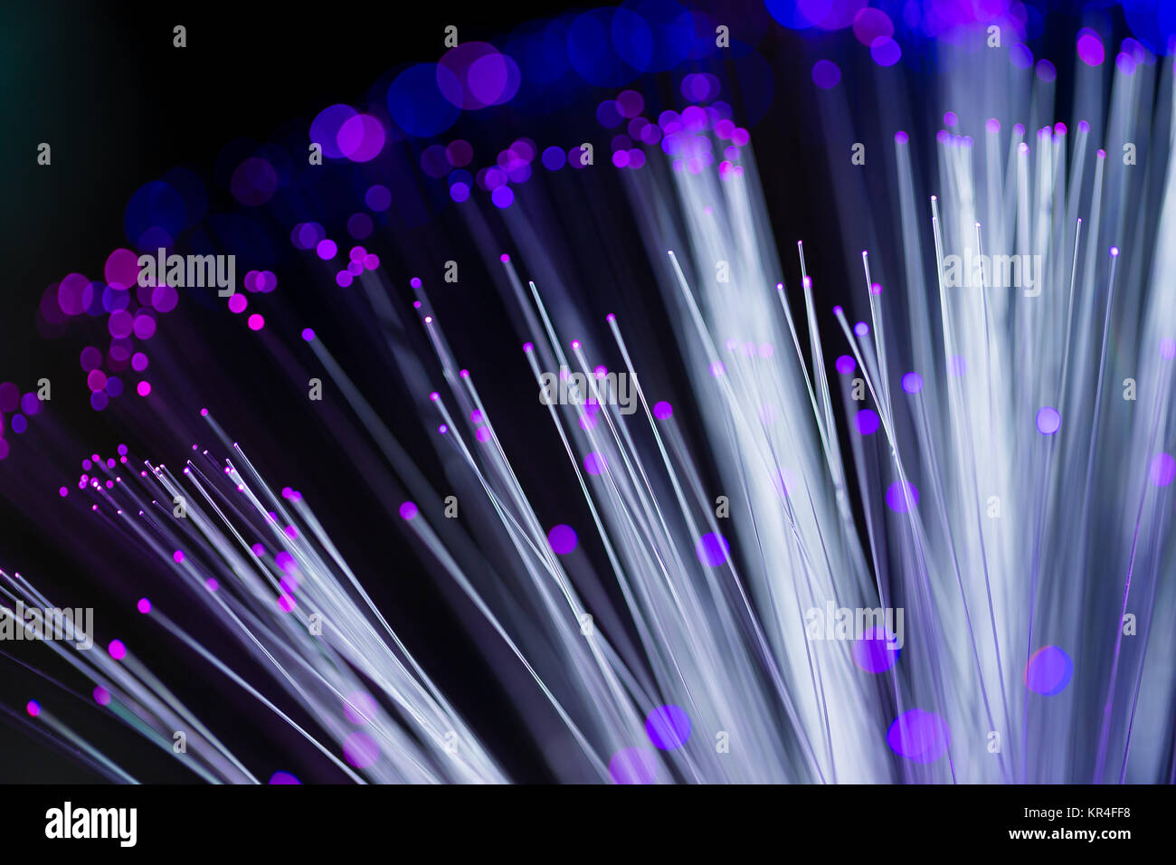 Optical fiber in blue Stock Photo - Alamy