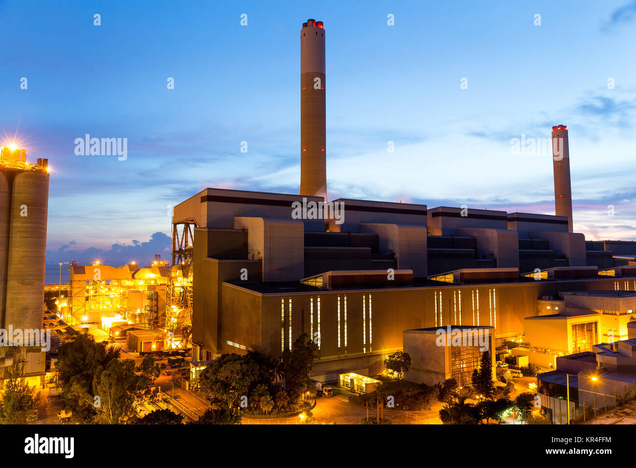 Cement Plant at sunset Stock Photo - Alamy