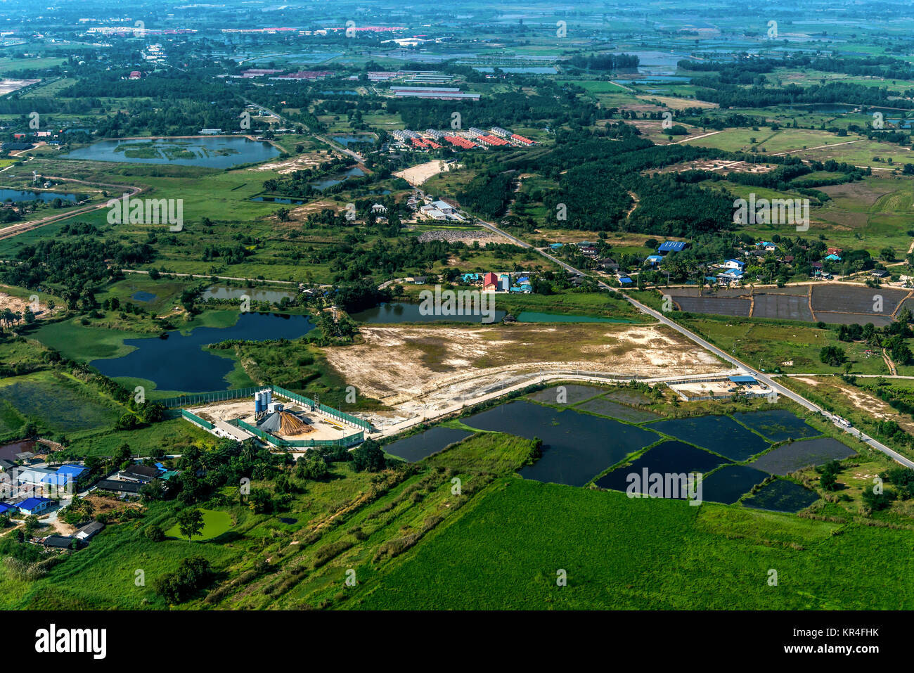 Industrial estate land development aerial photography hi-res stock ...
