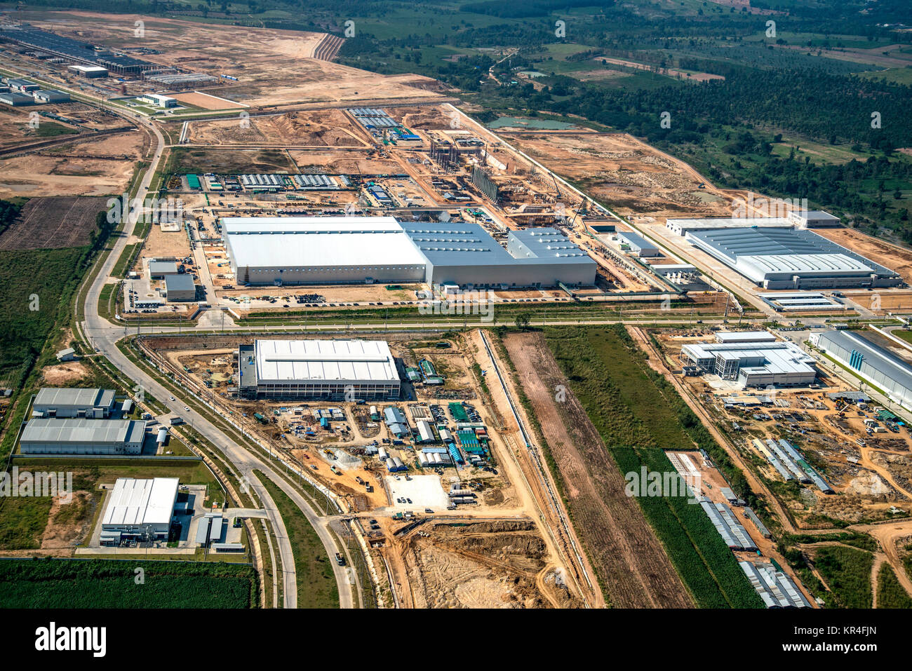 Industrial estate land development Stock Photo - Alamy