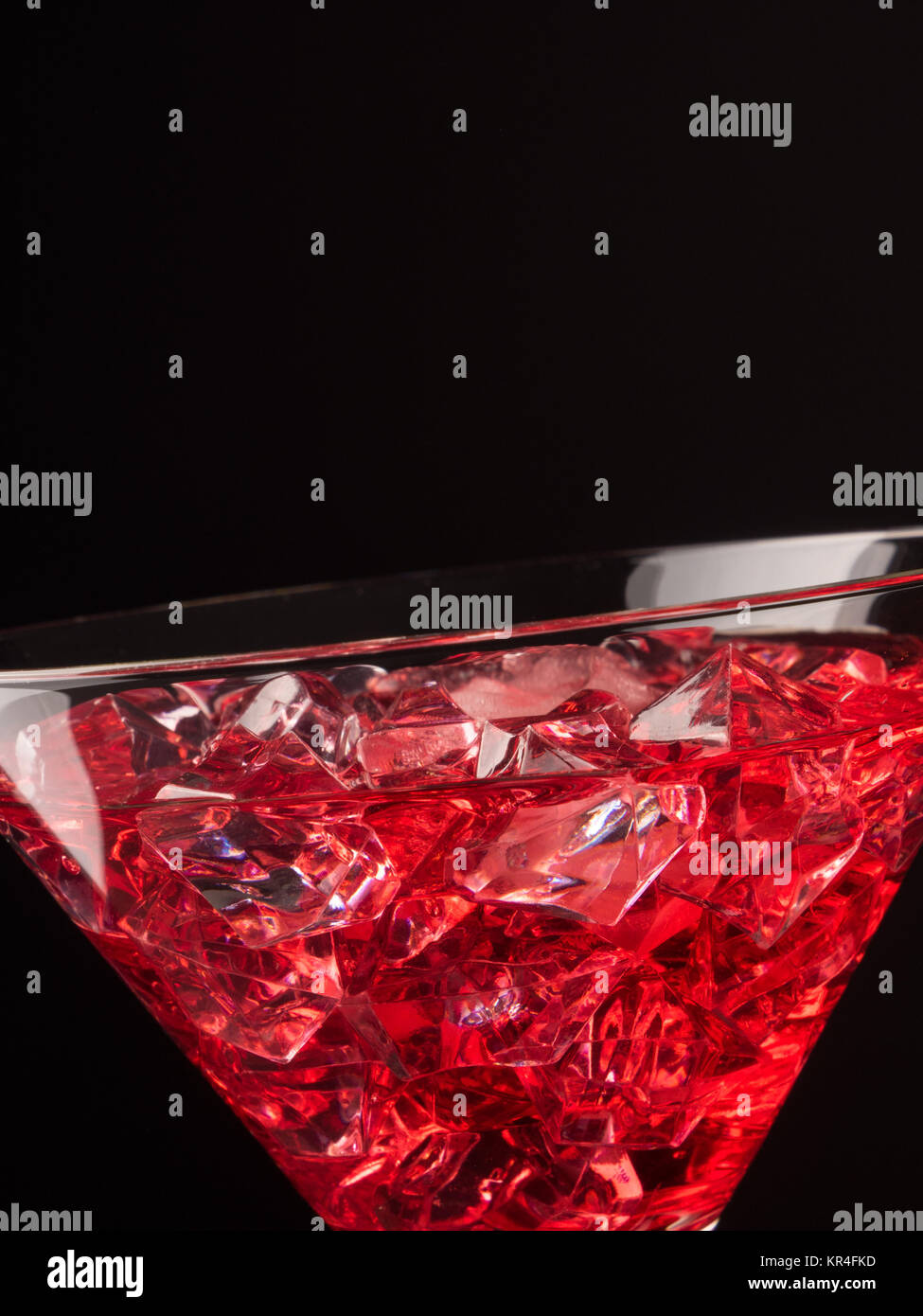 Red cold drink on black Stock Photo - Alamy