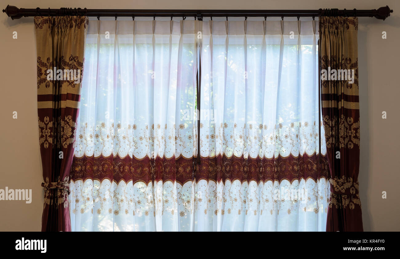 Translucent curtain window Stock Photo - Alamy