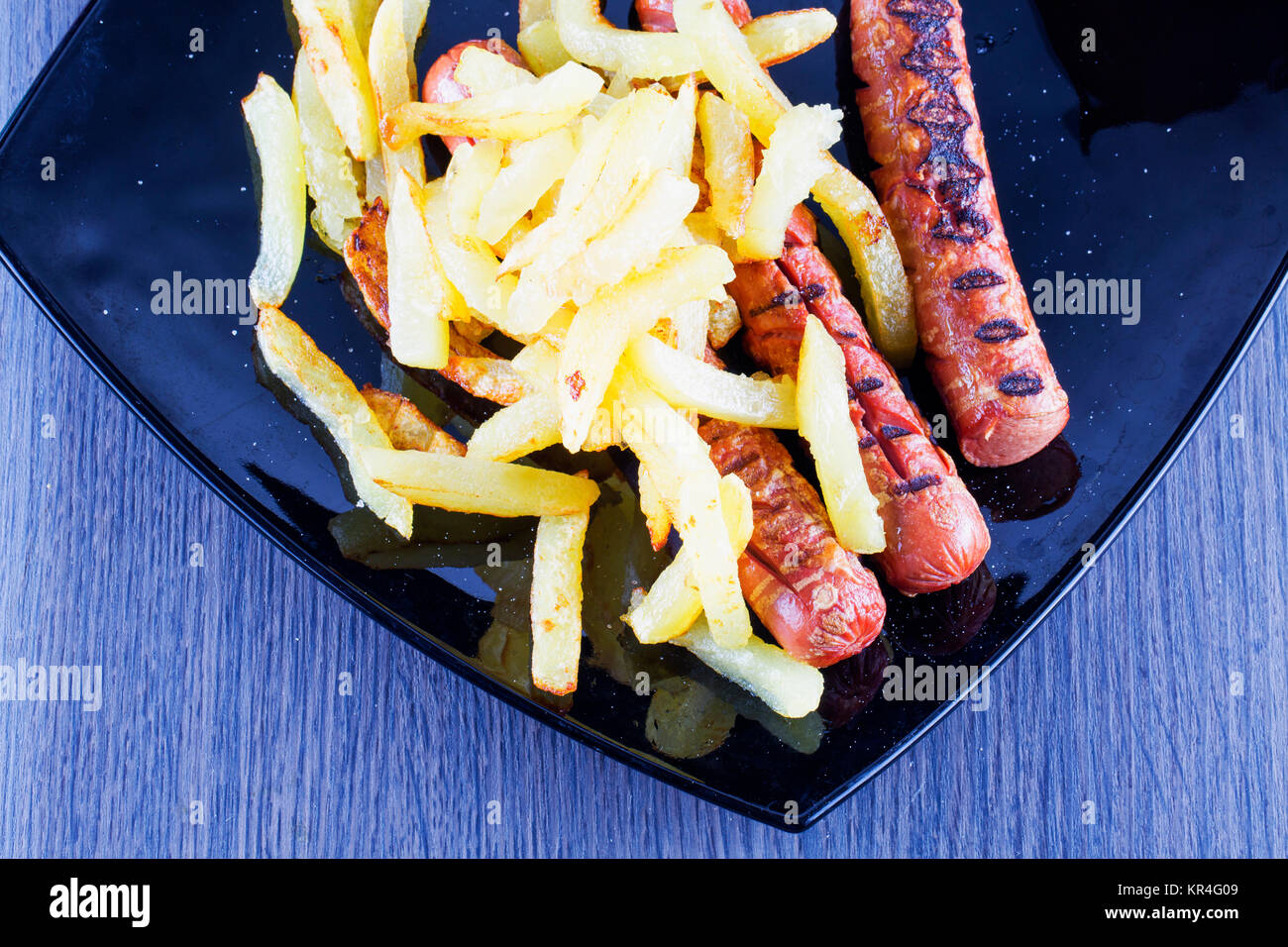 Wurstel and potatoes Stock Photo - Alamy