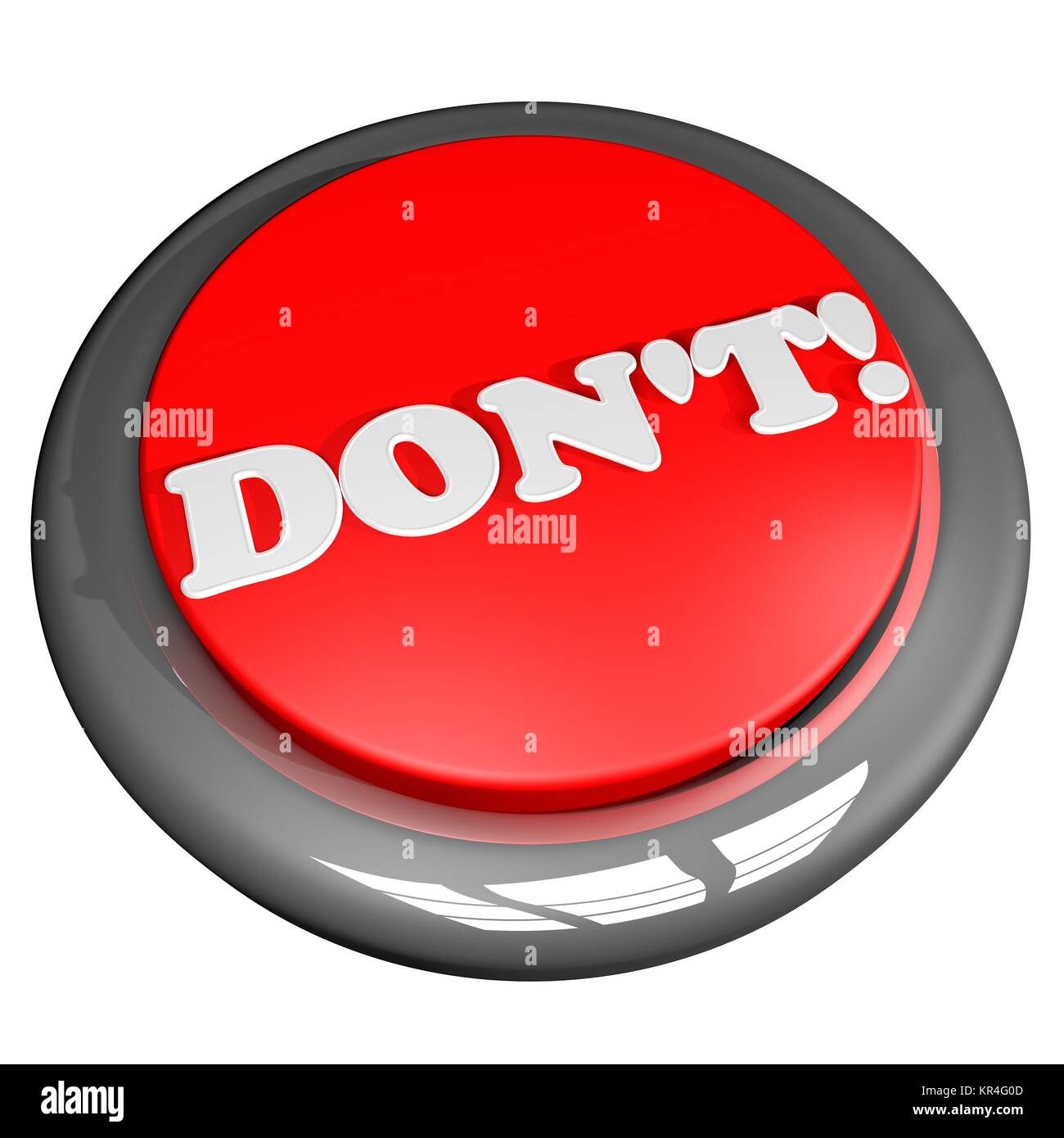 Button with words Don't Stock Photo - Alamy
