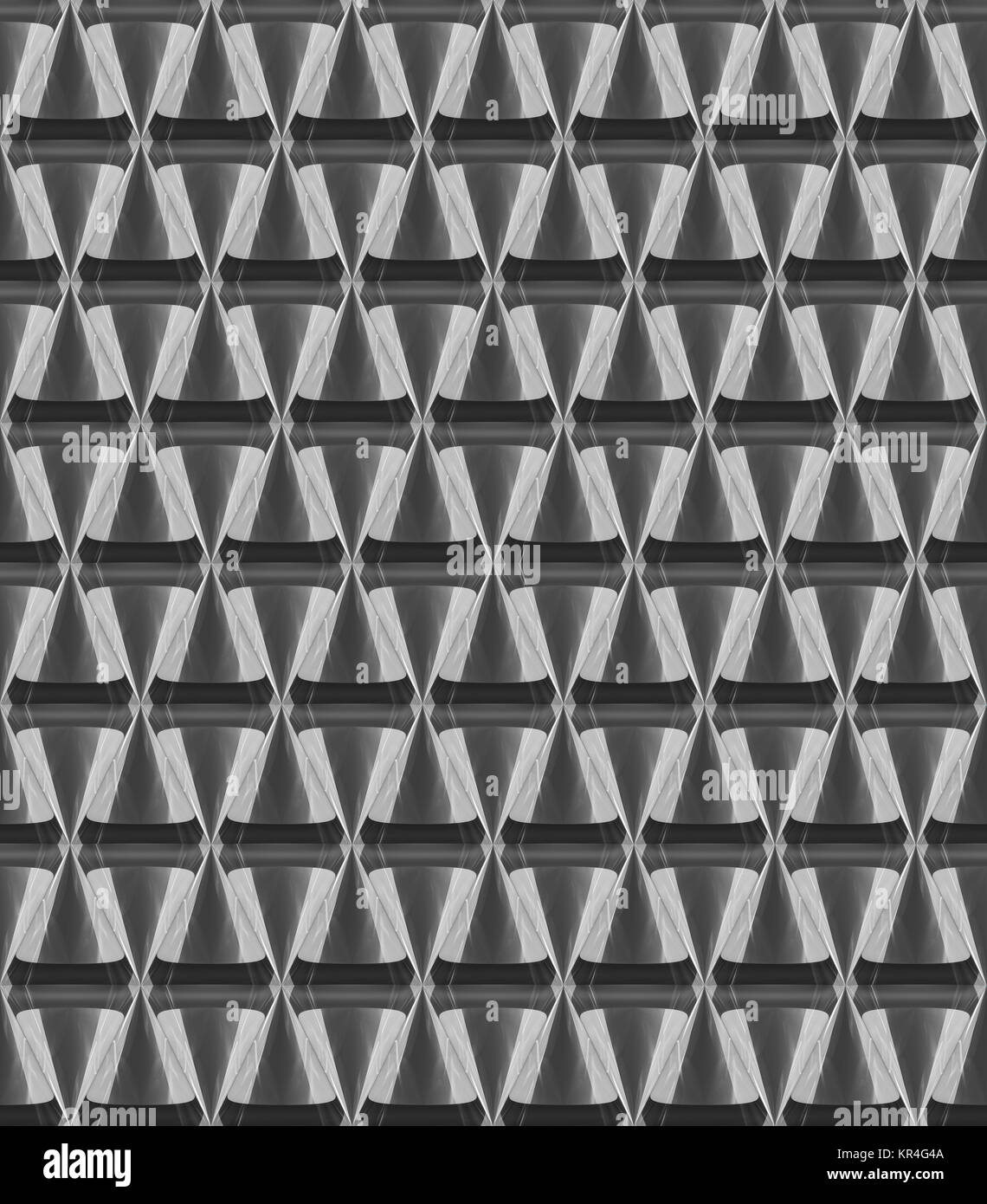 3D rendering of cone pattern was make by crystal material shader Stock ...