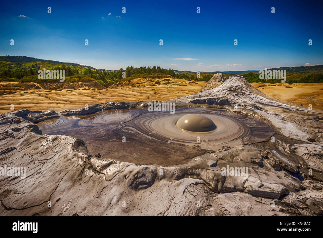 Mud volcano erupting mud bubble hi-res stock photography and images - Alamy