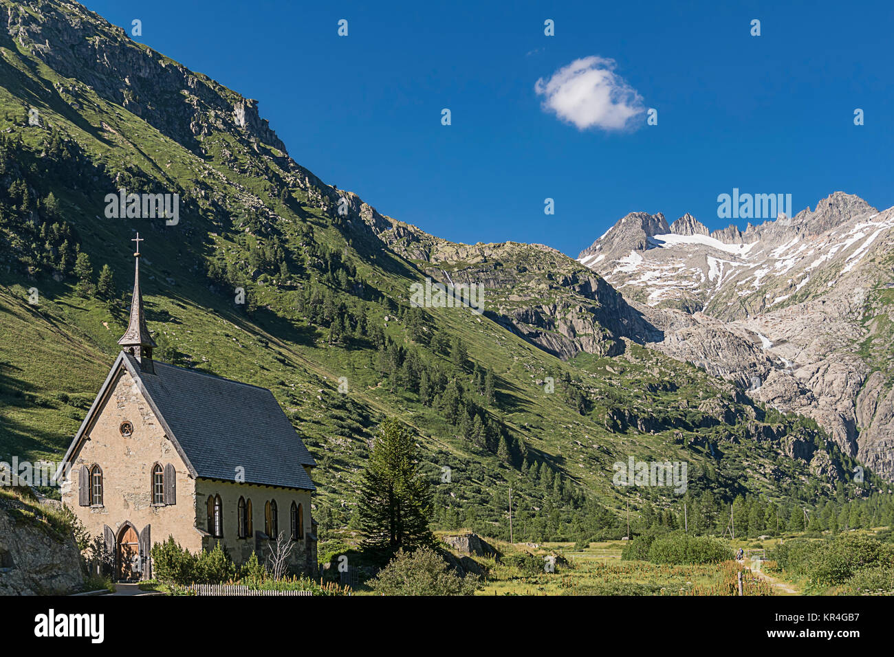 gletsch the english church Stock Photo - Alamy