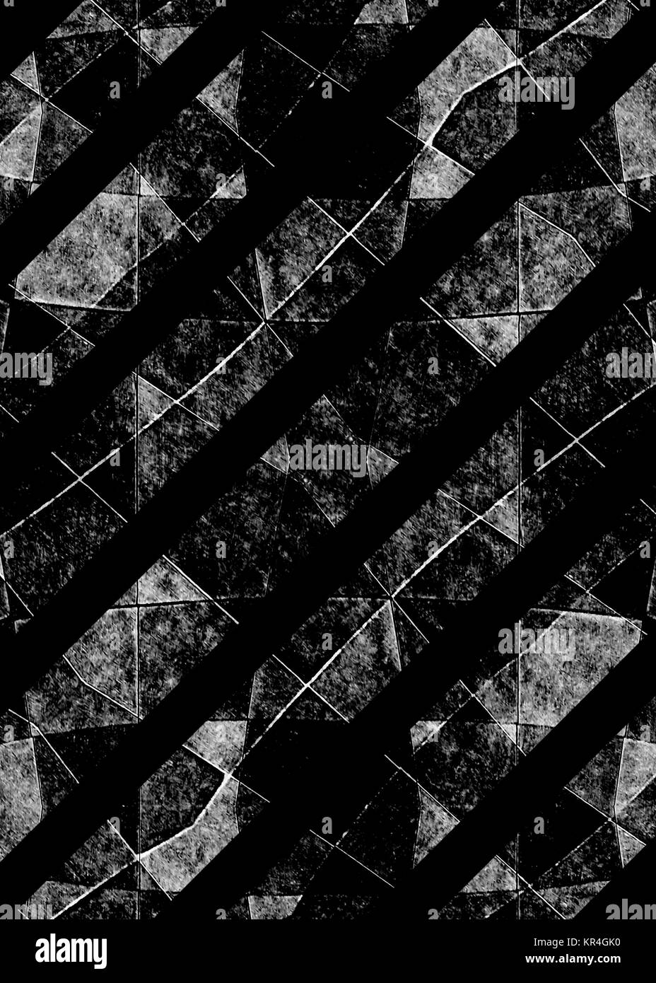Black Background with Geometric Grunge Borders Stock Photo - Alamy