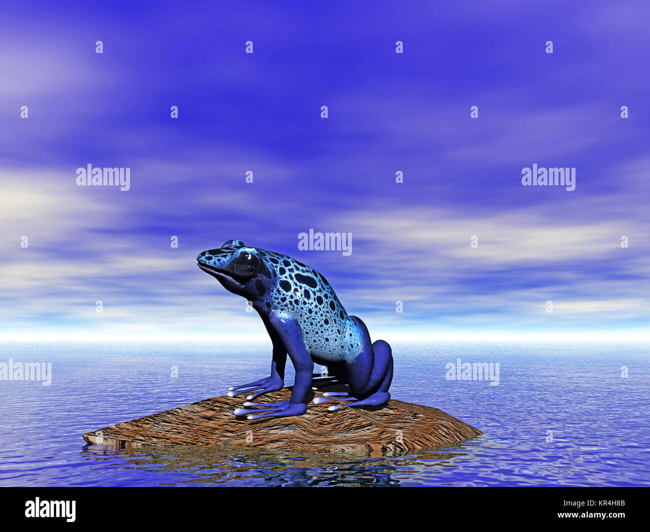 Arrow poison frog in the water Stock Photo - Alamy