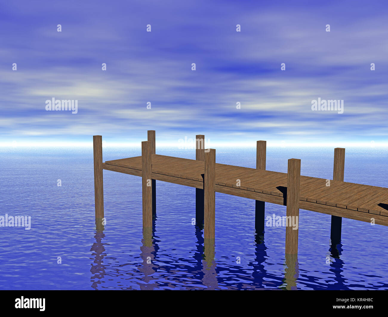 Boat jetty in the water Stock Photo - Alamy
