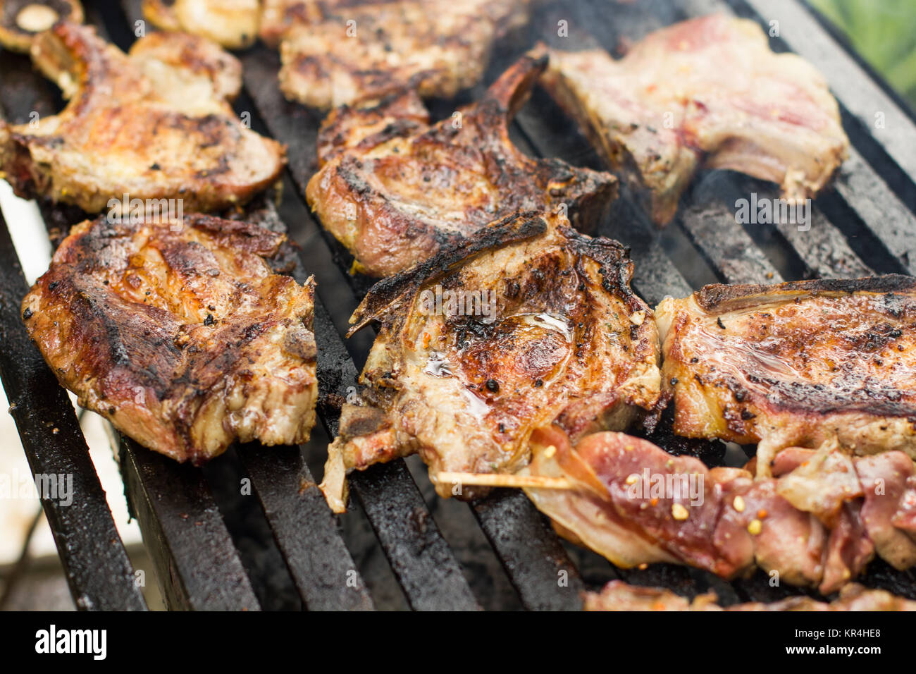 Grilled Meat Barbecue Stock Photo - Alamy