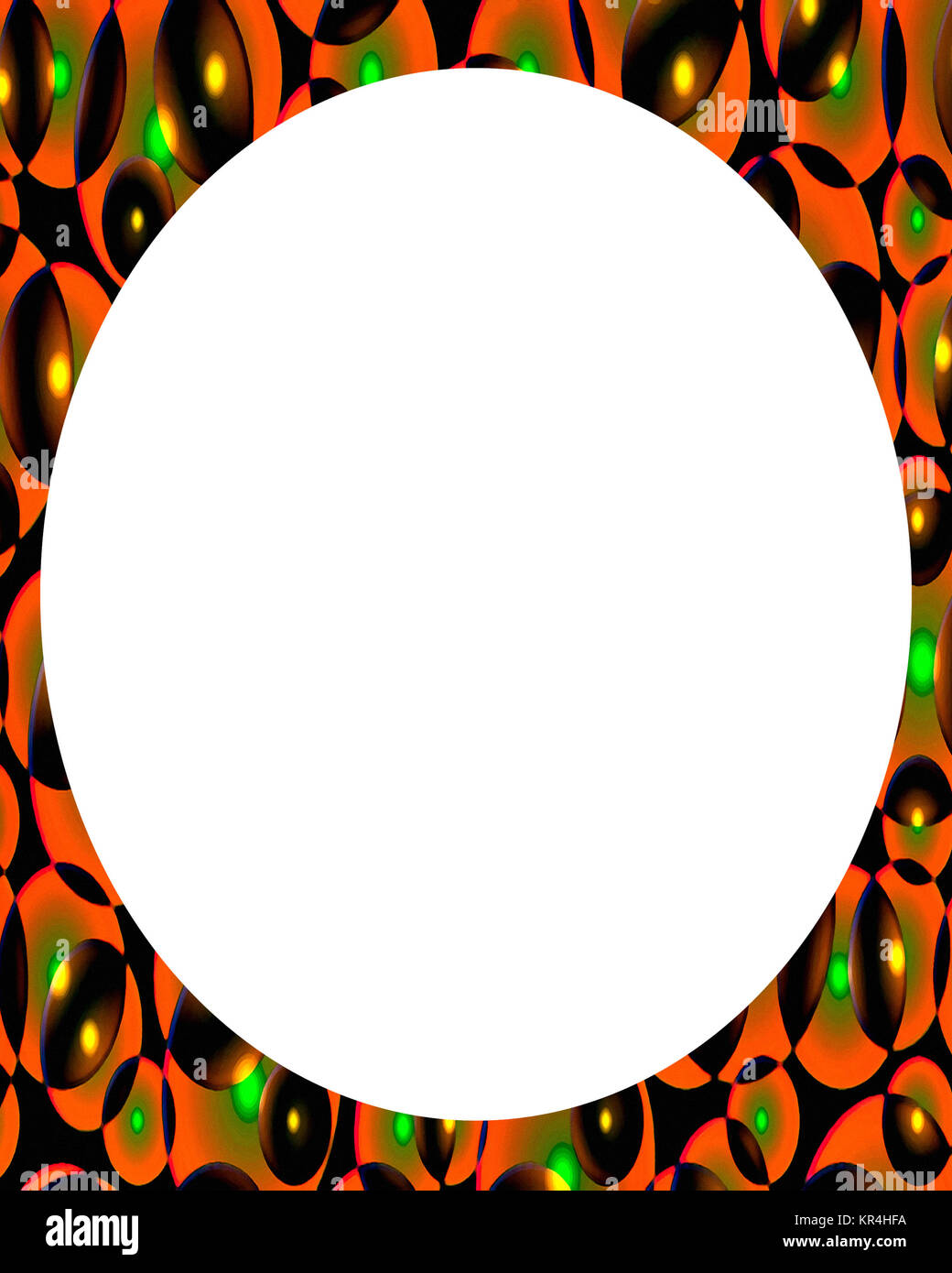 Circle White Background with Decorated Round Borders Stock Photo - Alamy