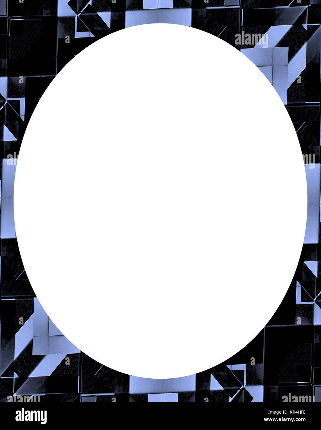 Circle White Background with Decorated Round Borders Stock Photo - Alamy