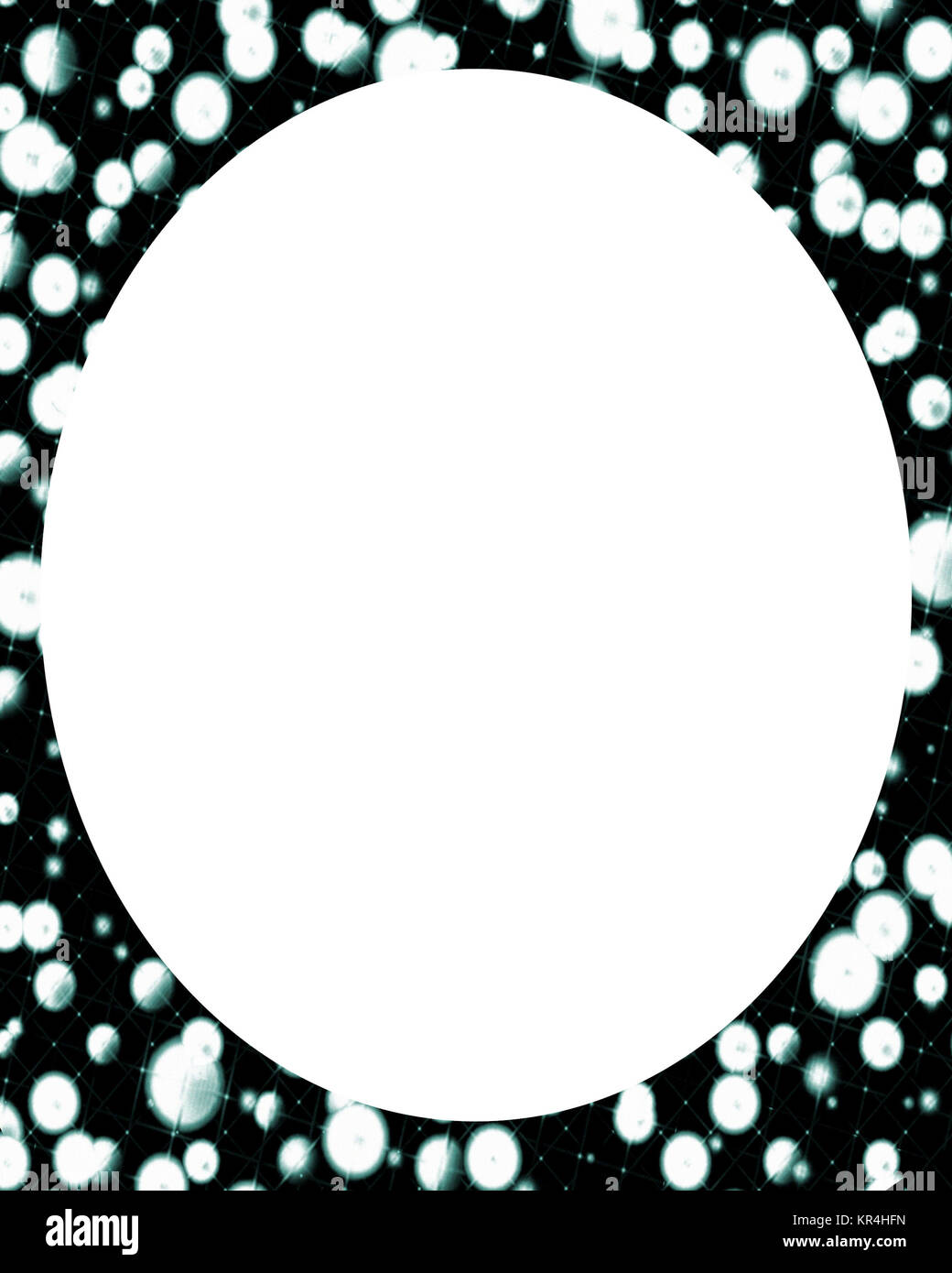 Circle White Background with Decorated Round Borders Stock Photo - Alamy