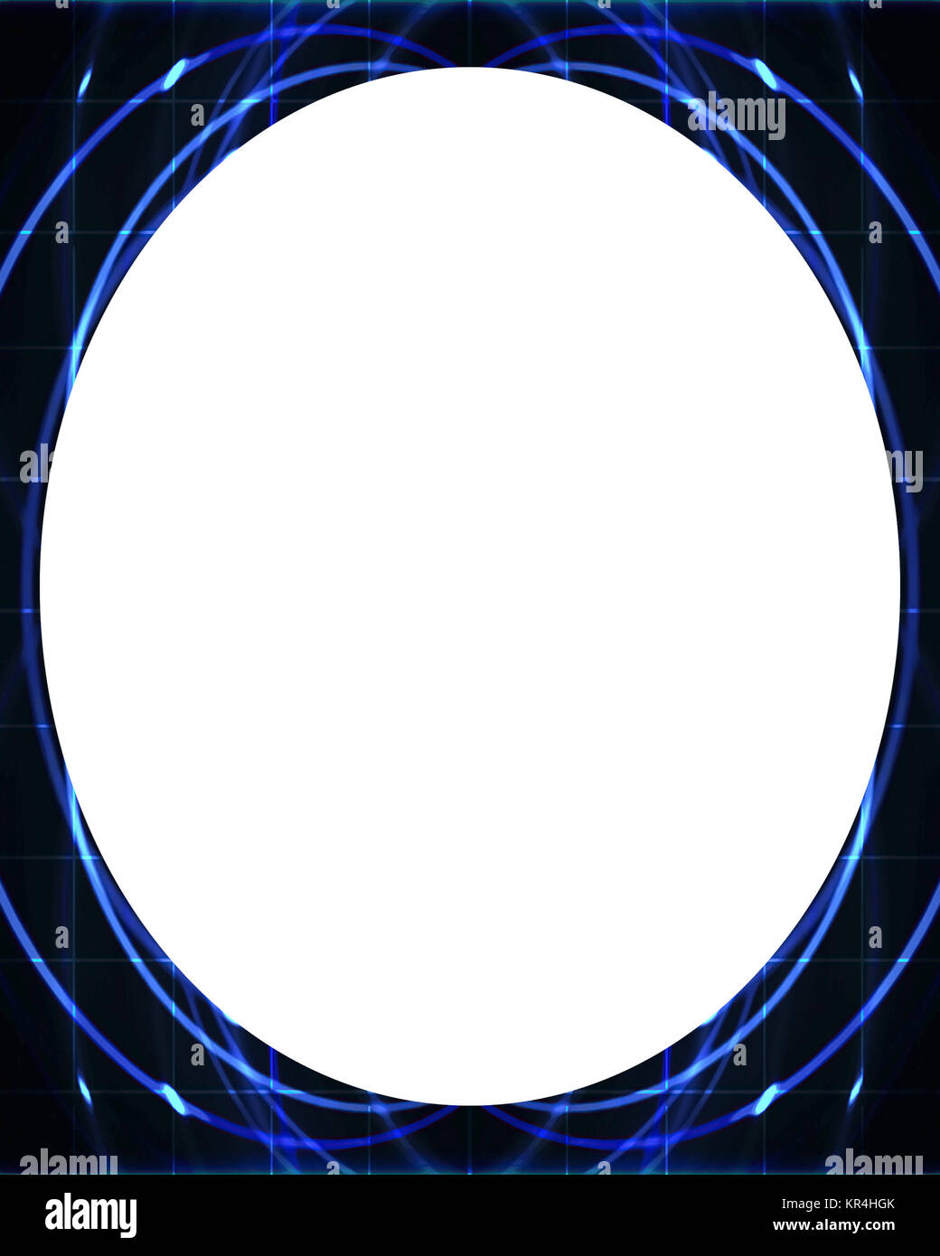 Circle White Background with Decorated Round Borders Stock Photo - Alamy