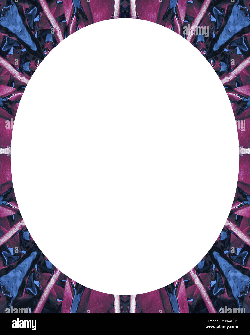 Circle White Background with Decorated Round Borders Stock Photo - Alamy
