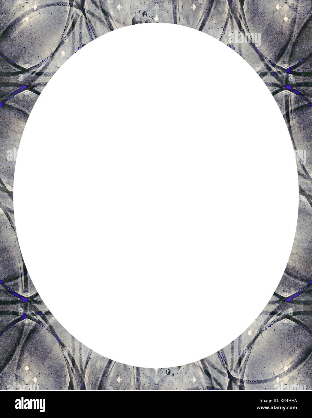 Circle White Background with Decorated Round Borders Stock Photo - Alamy