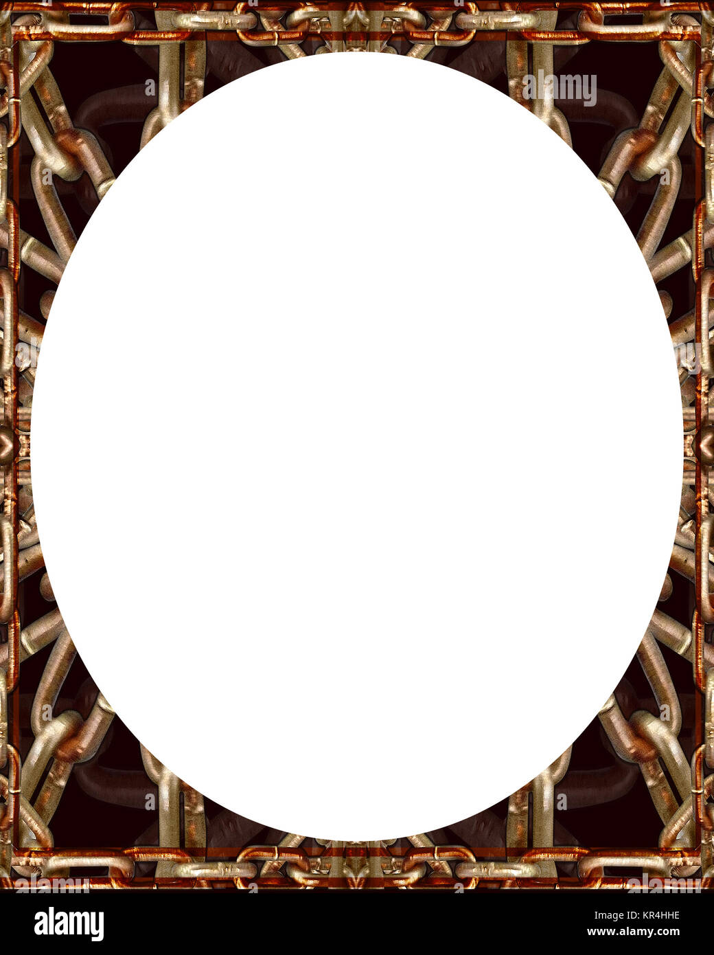 Circle White Background with Decorated Round Borders Stock Photo - Alamy