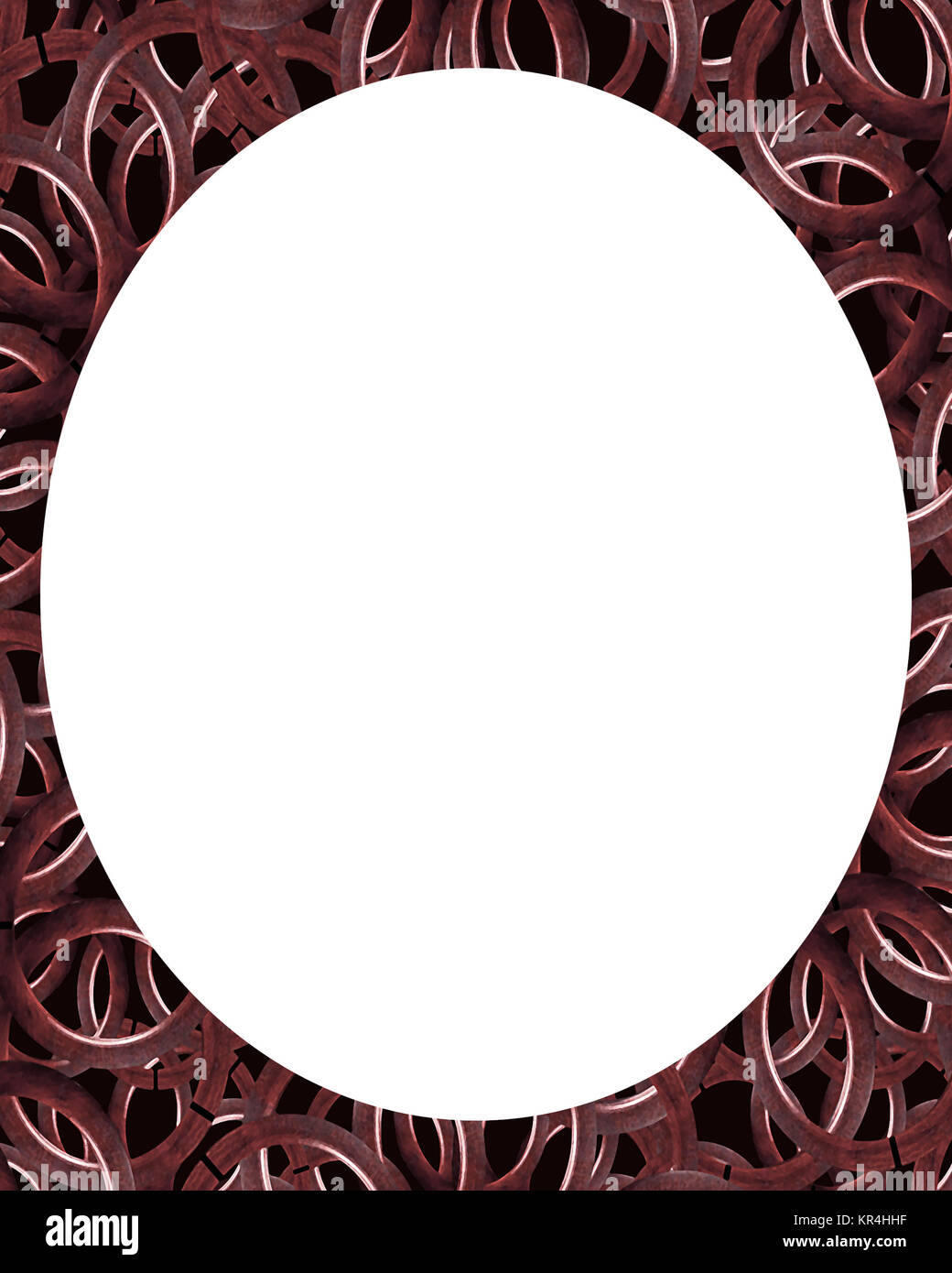 Circle White Background with Decorated Round Borders Stock Photo - Alamy