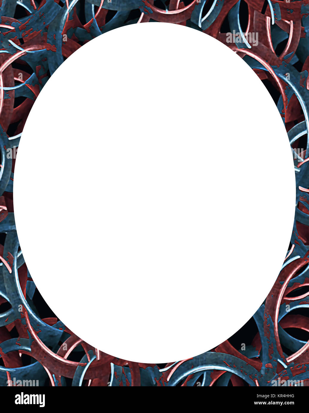 Circle White Background with Decorated Round Borders Stock Photo - Alamy