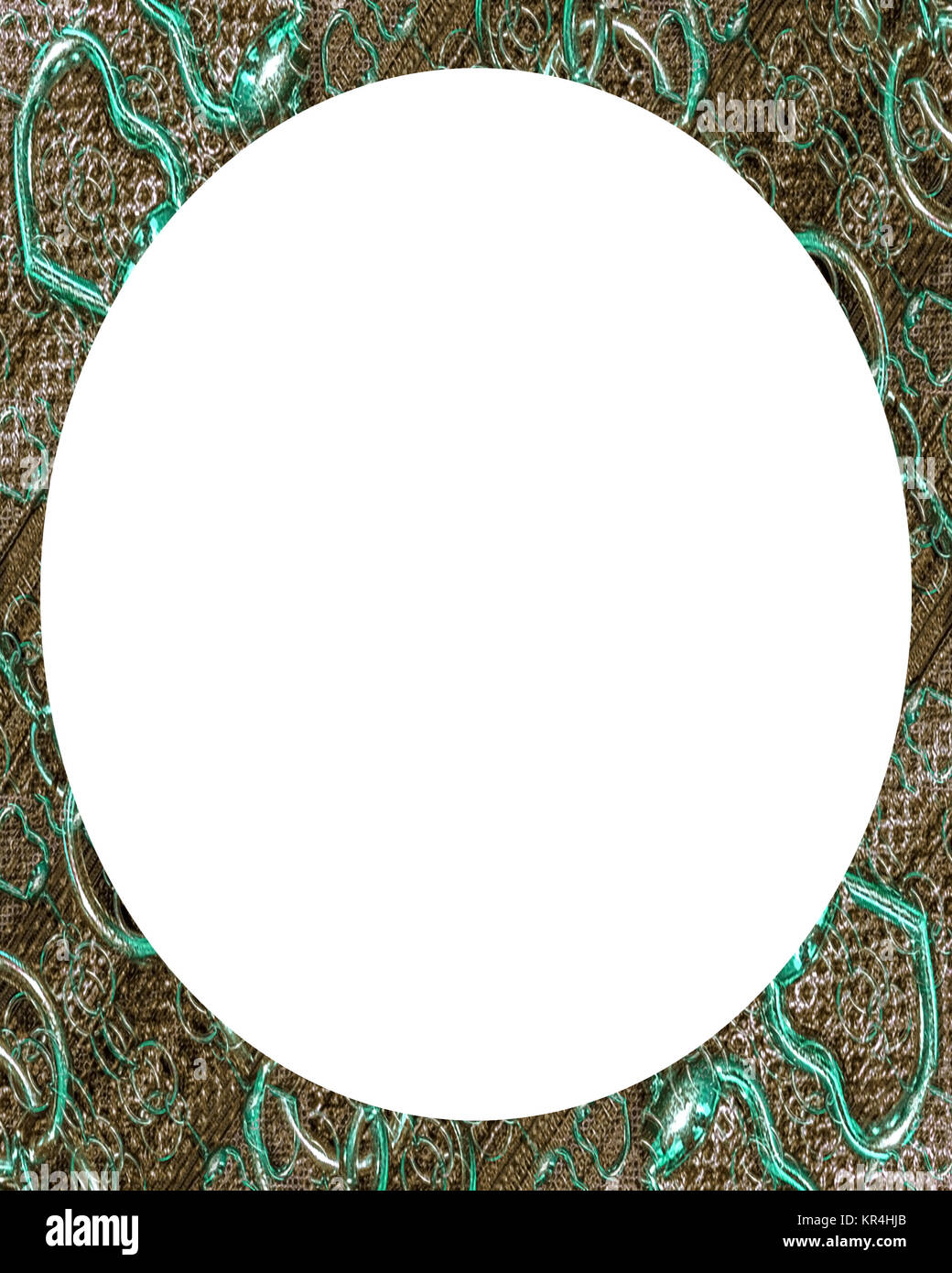 Circle White Background with Decorated Round Borders Stock Photo - Alamy